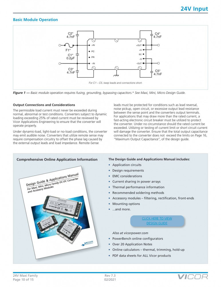 VICOR module datasheet page 10