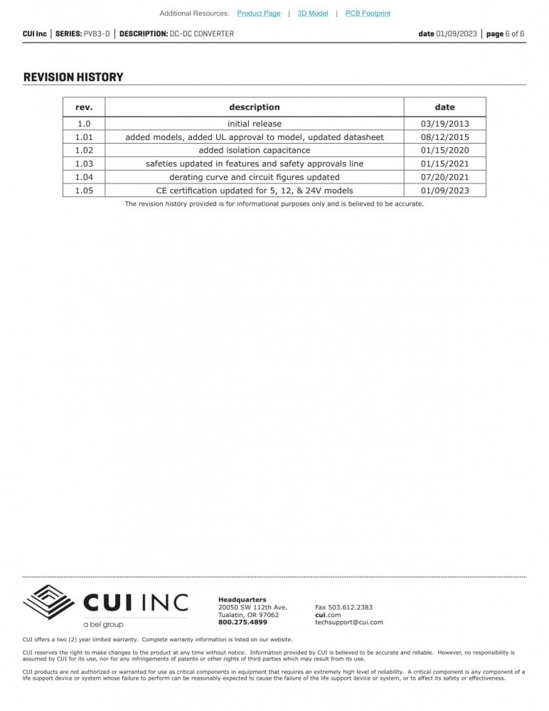 PVB3-D12-D5-D datasheet page 6