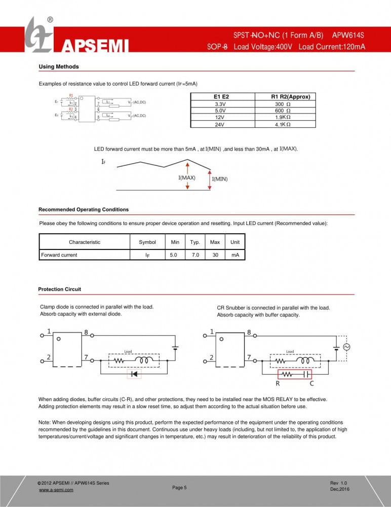 APW614S datasheet page 5