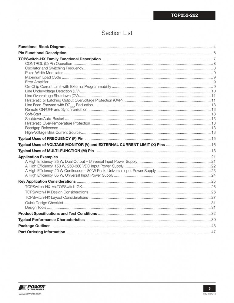 TOPSwitch-HX datasheet page 3