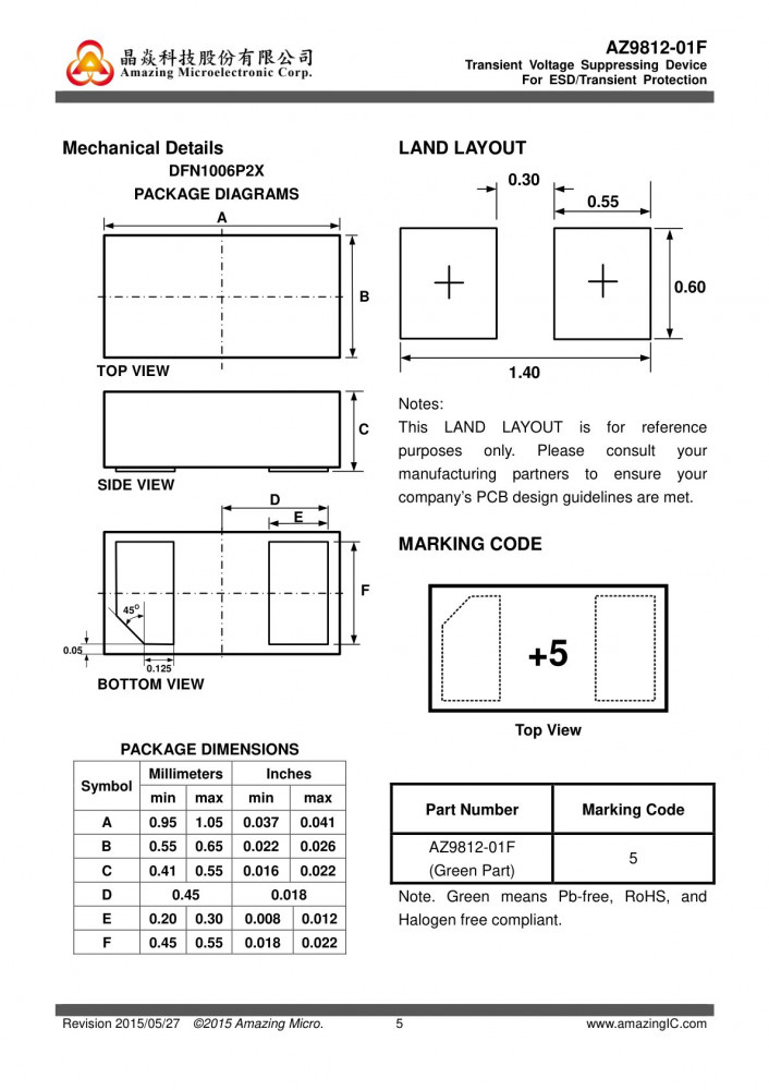 AZ9812-01F technical document page 5