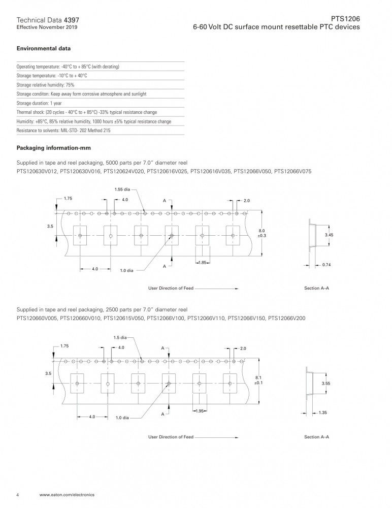 EATON PTS1206 datasheet page 4