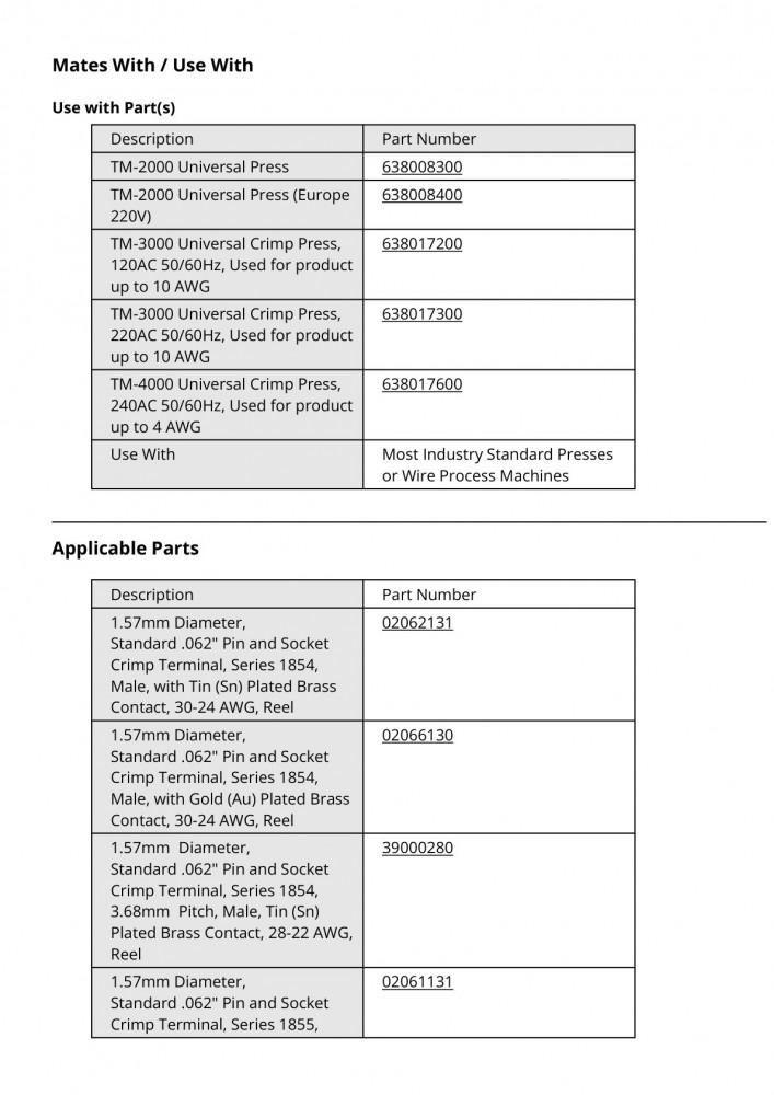 Technical document page 3 for Molex 638914100