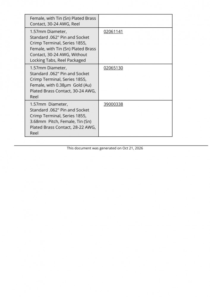 Technical document page 4 for Molex 638914100
