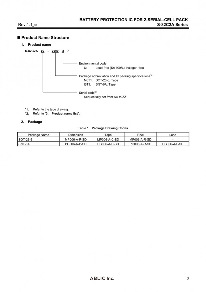 S-82C2AAA-M6T1U7 datasheet page 3