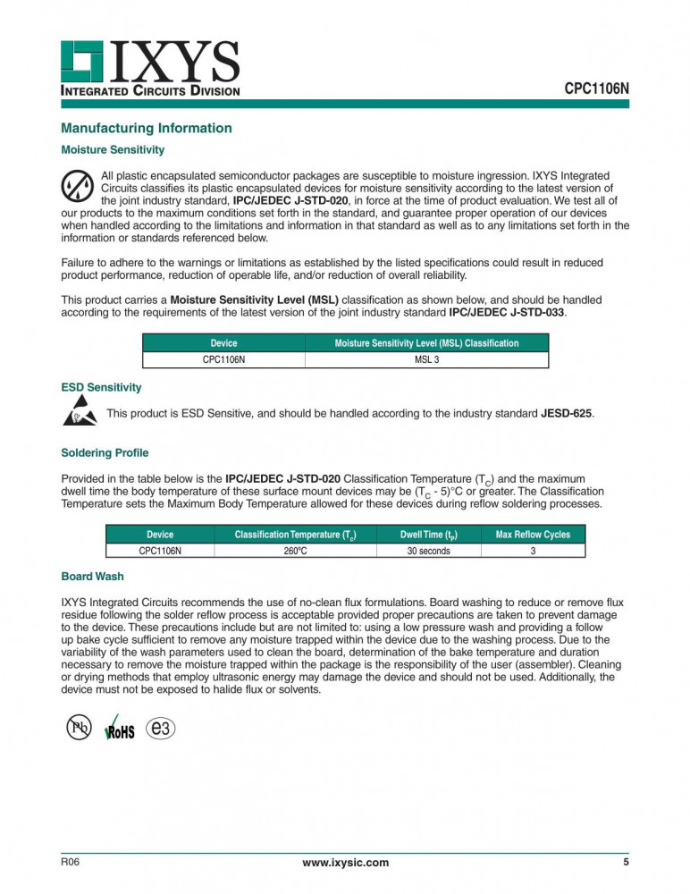 CPC1106N datasheet page 5