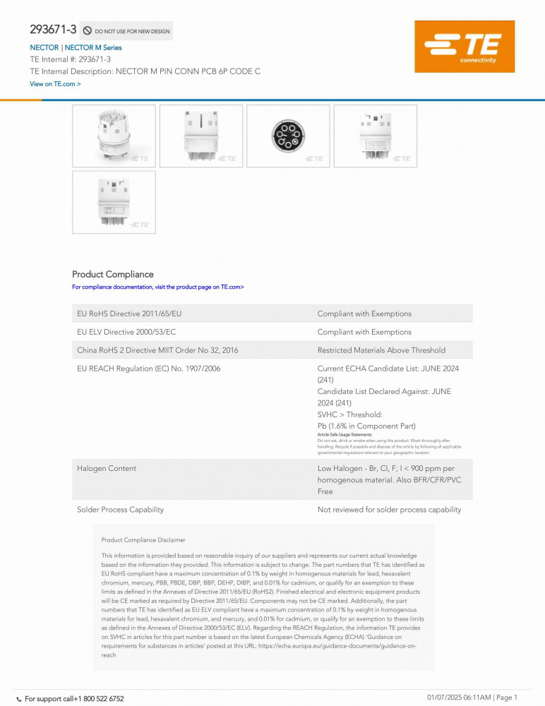 293671-3 technical document page 1