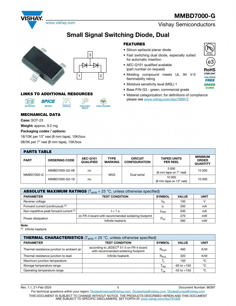 MMBD7000-G3- datasheet page 1