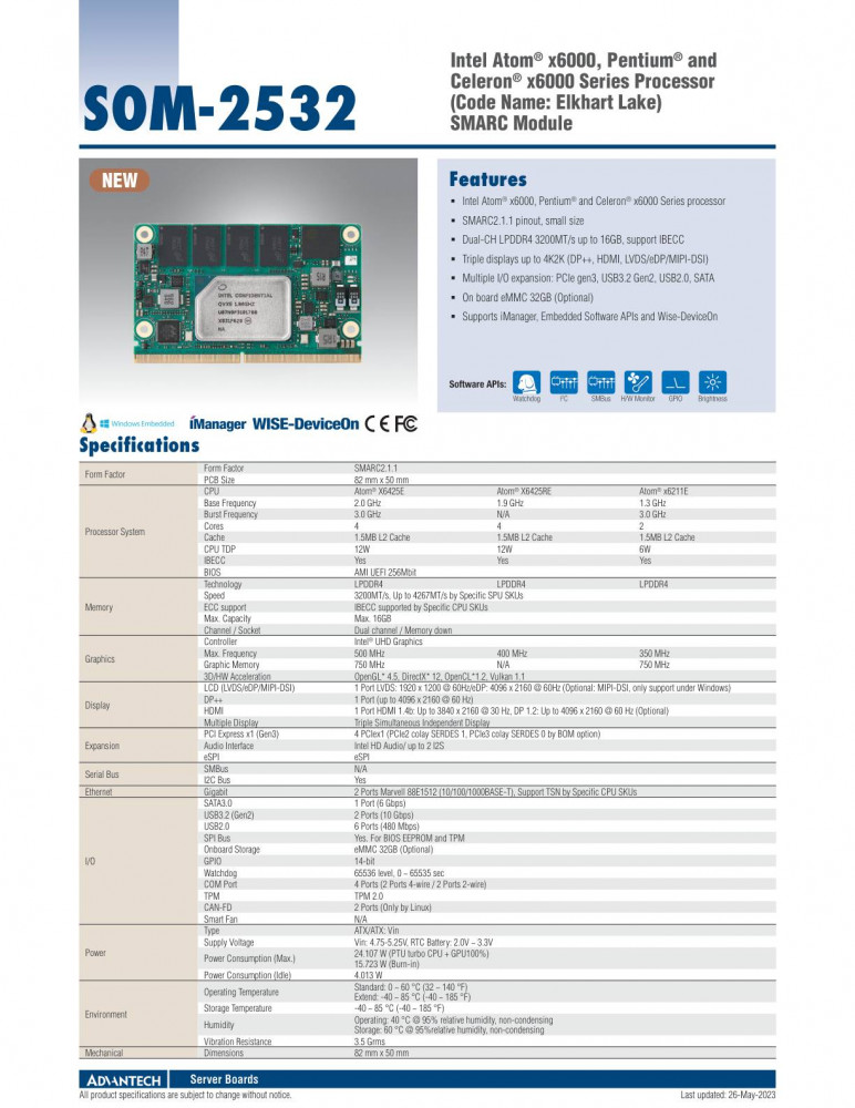 SOM-2532 technical document page 1