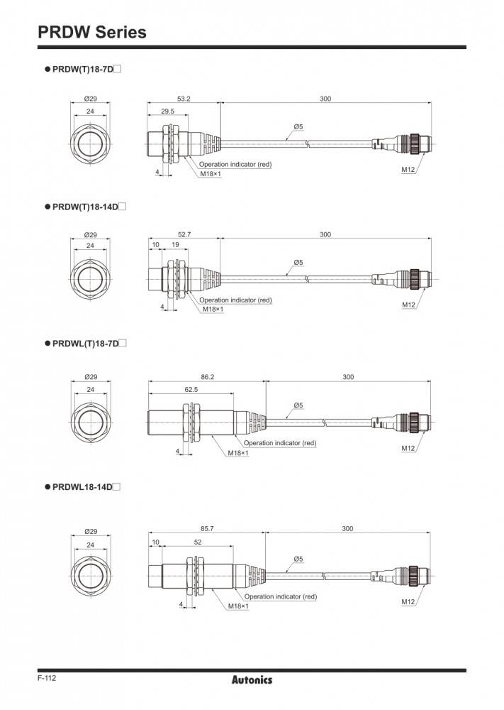 Autonics PRDW series datasheet page 5