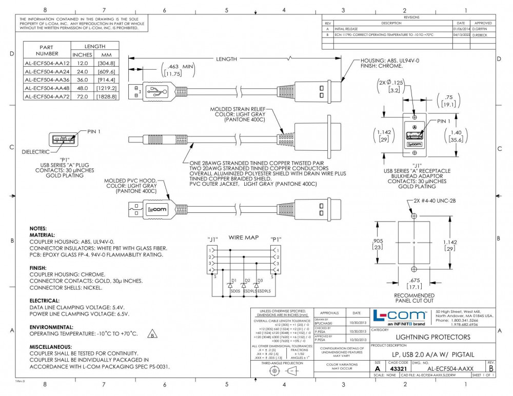 AL-ECF504-AA36 technical document page