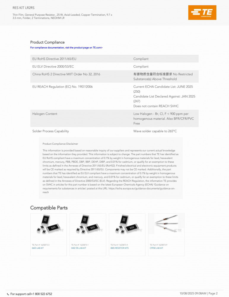 RESKITLR2RS technical document preview, page 2