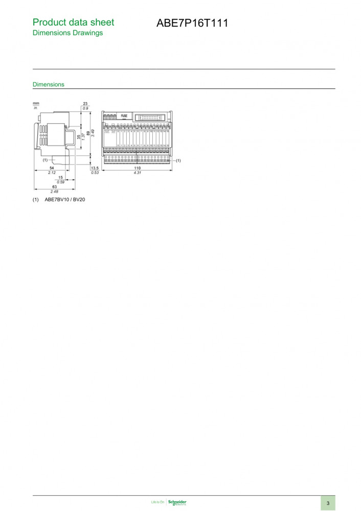 ABE7P16T111 technical document page 3
