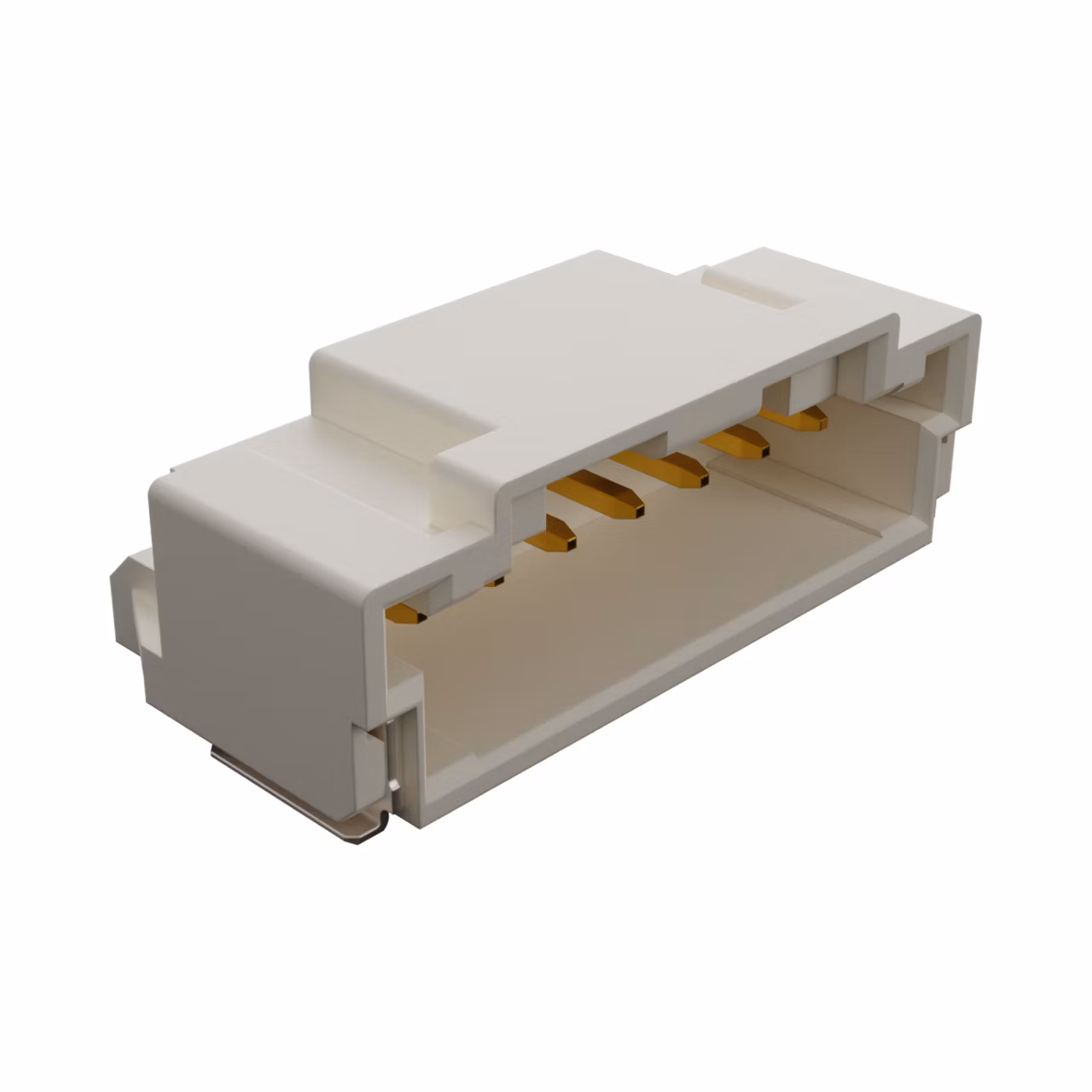 DuraClik Wire-to-Board Header, Single Row, Right-Angle, 7 Circuits, Gold  (Au) Plating, Natural for sale
