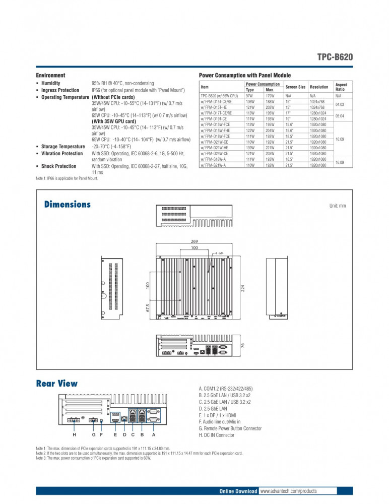 TPC-B620 technical documentation page 2