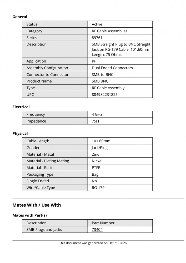 MOLEX 897618340 technical drawing, page 2