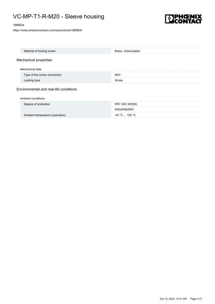 Phoenix Contact 1886634 technical document page 4