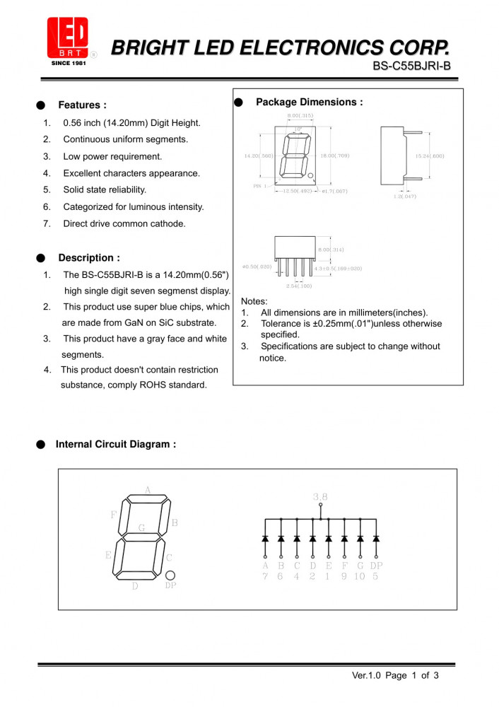 BS-C55BJRI technical document page 1