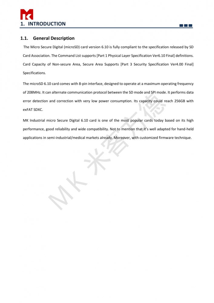 MK microSD specification page 8