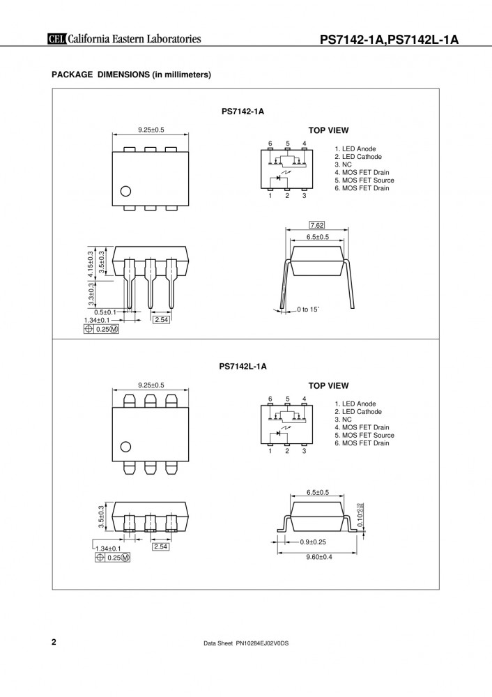 PS7142-1A datasheet page 2