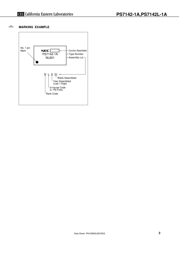 PS7142-1A datasheet page 3