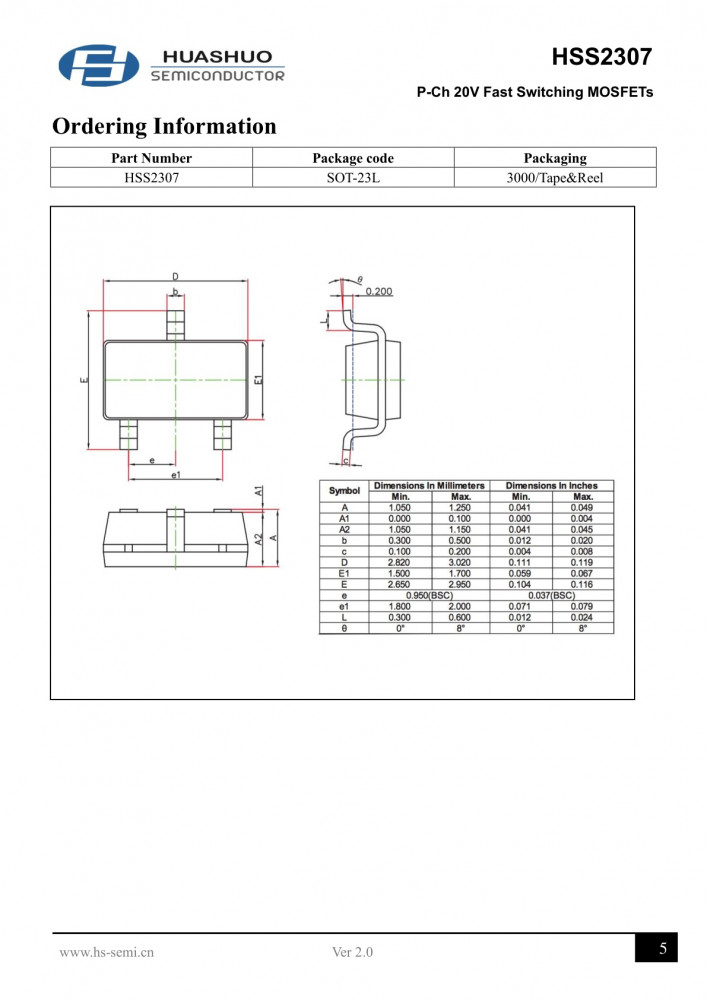 HSS2307 datasheet page 5