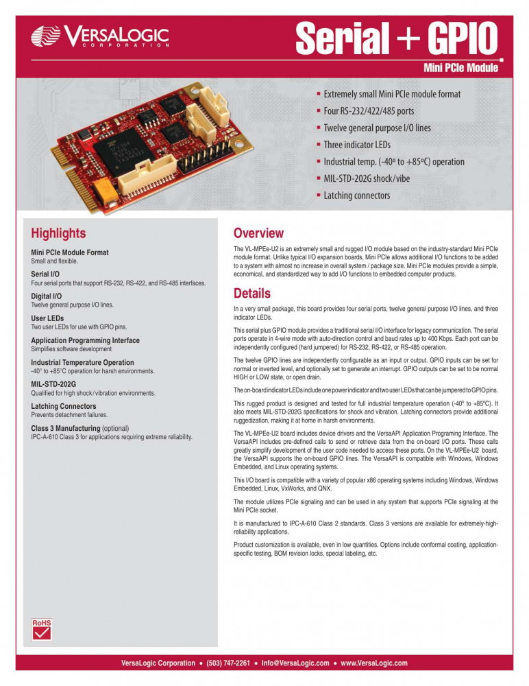 VL-MPEE-U2E product document page 1