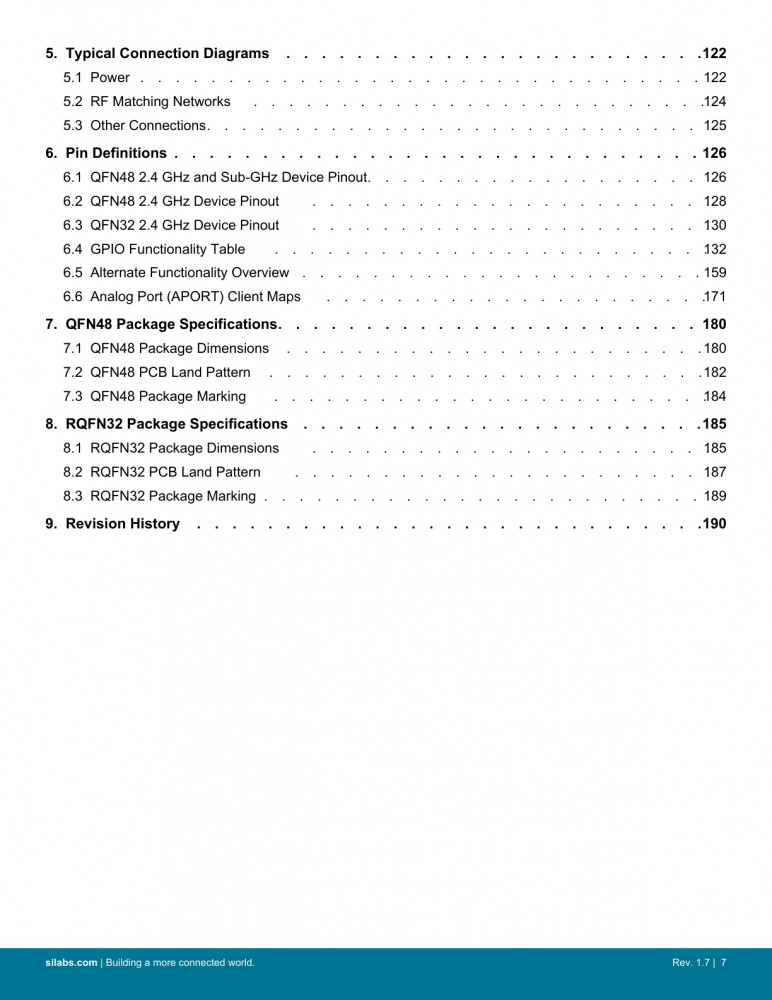 EFR32BG13 technical document page 7