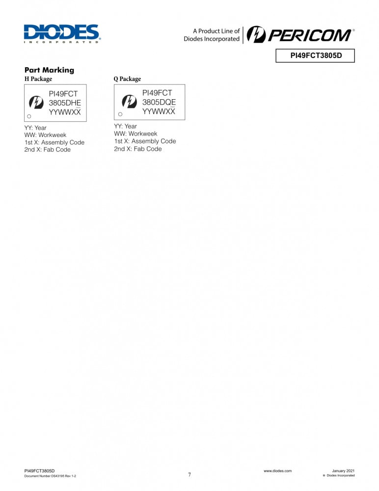 PI49FCT3805BQEX datasheet page 7
