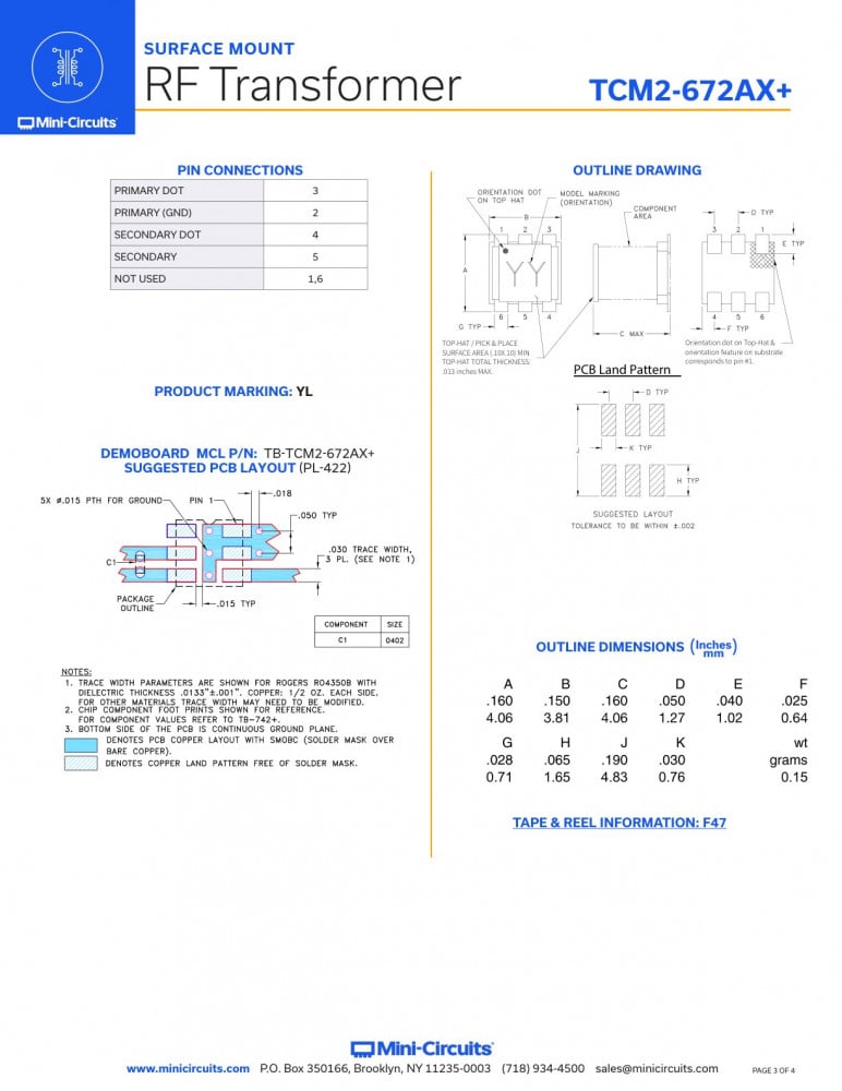 TCM2-672AX+ datasheet page 3