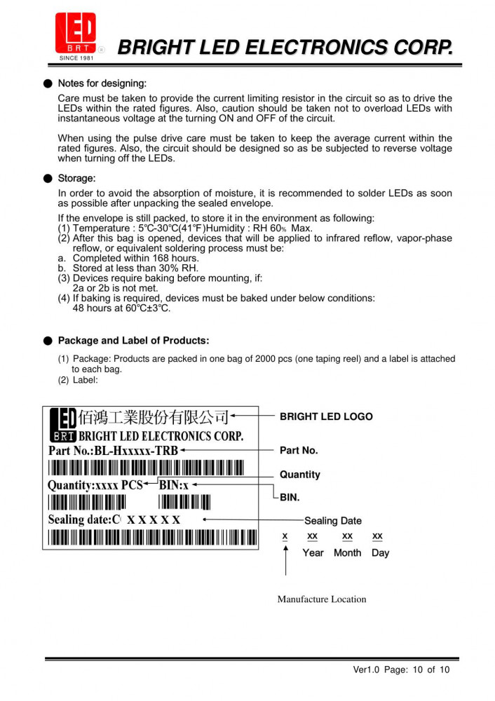 BL-2835PCW12-42-K30-R70 datasheet page 9