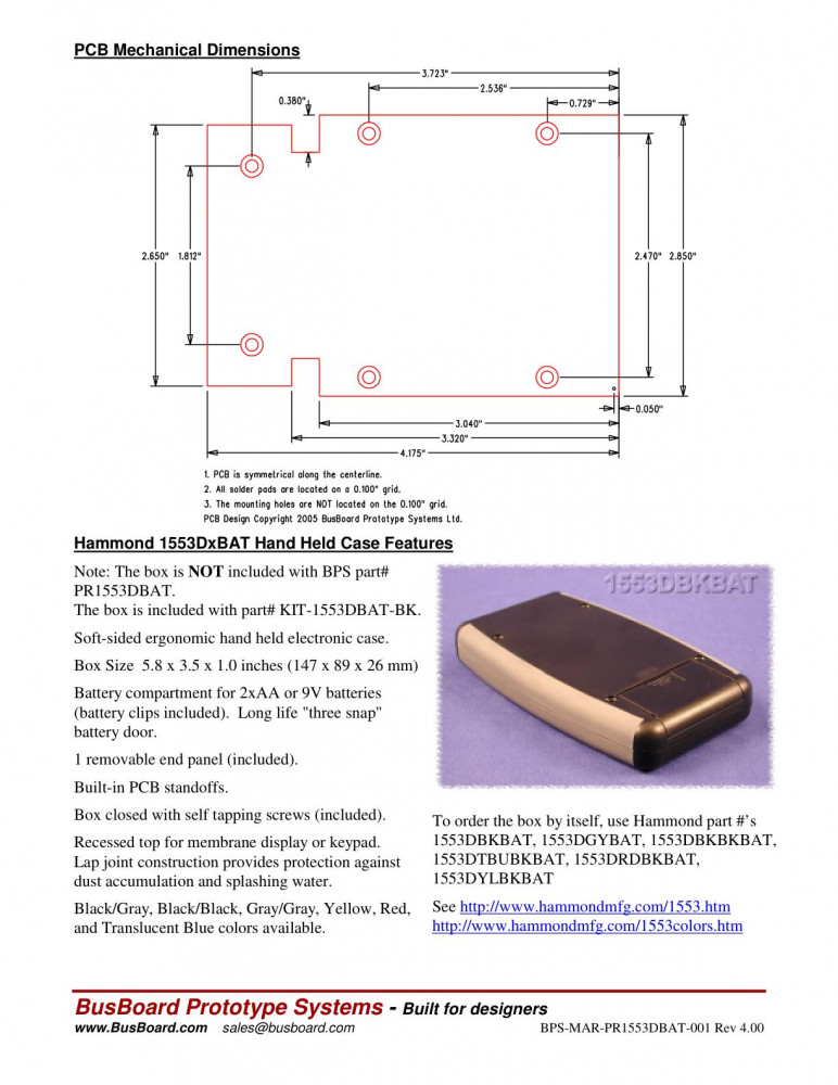 PR1553DBAT product documentation, page 2