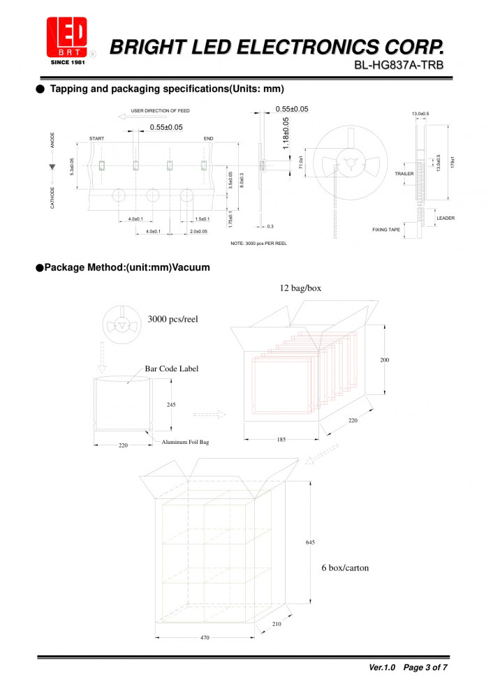 BL-HG837A-TRB datasheet page 3