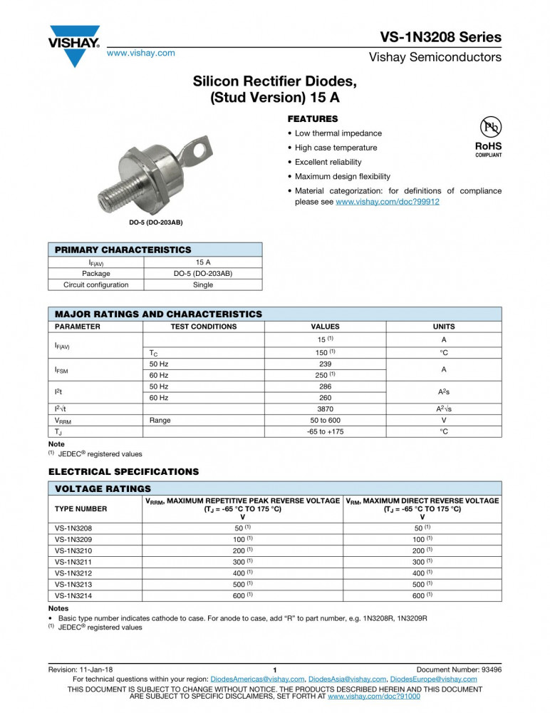 VS-1N32 datasheet page 1