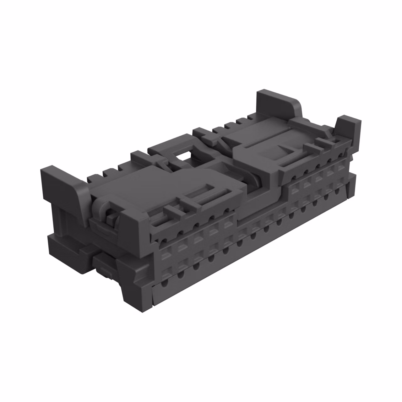 PROPOSED REPLACEMENT: MINI50 GEN II UNSEALED RECEPTACLES (206523 SERIES);  Mini50 Unsealed Receptacle, Dual Row, Non-Bridged, 24 Circuits, EcoPaXX Resin, Polarization Option B, Gray for sale