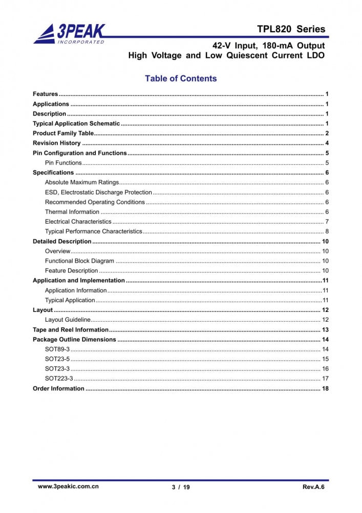 TPL820 datasheet page 3