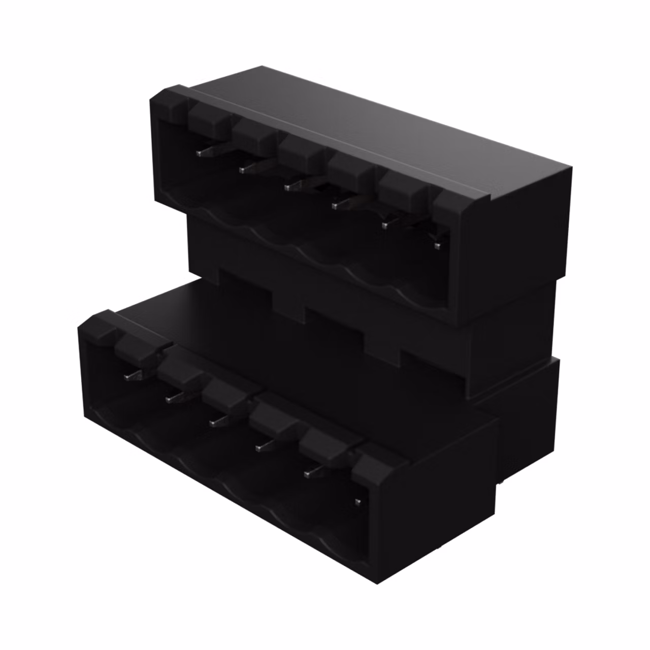 5.00mm Pitch Eurostyle Horizontal Dual Level PCB Header, Closed Ends, 12  Circuits for sale