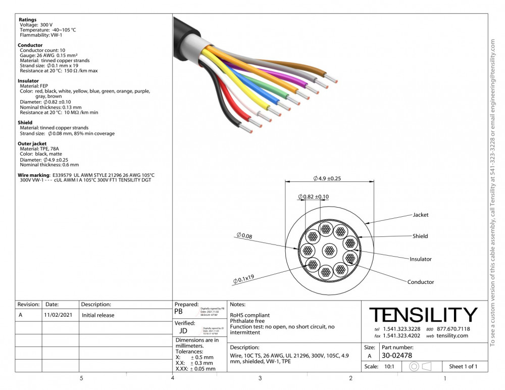 Tensility International 30-02478 product drawing preview