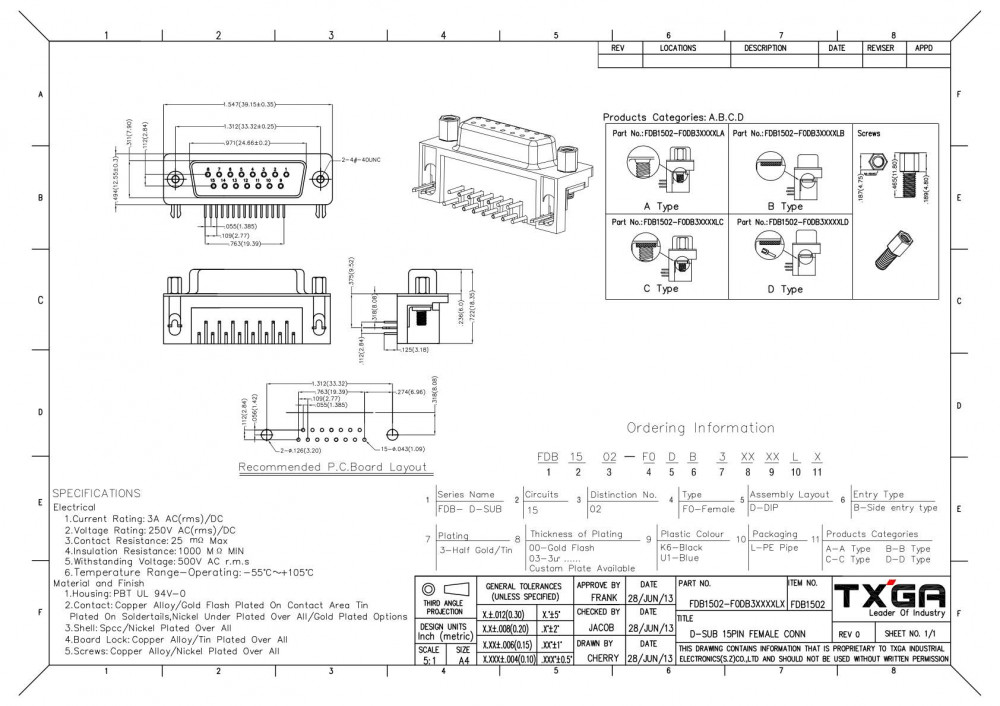 FDB1502-F0DB300K6KA technical document preview