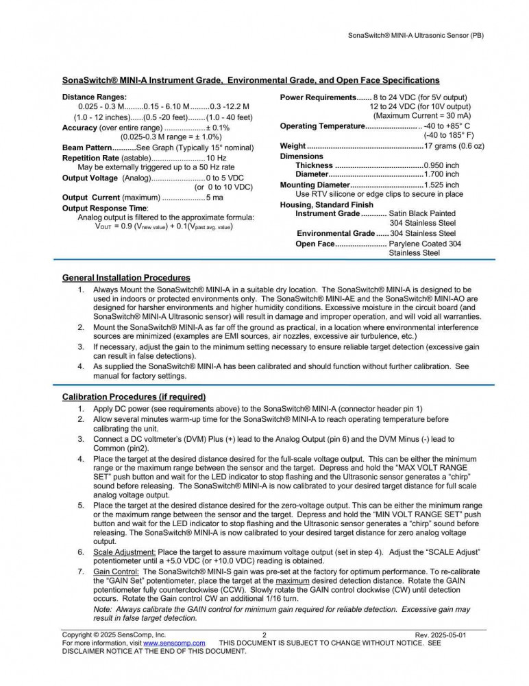 SonaSwitch MINI-A document page 2