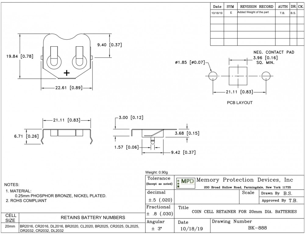 MPD BK-888 drawing page