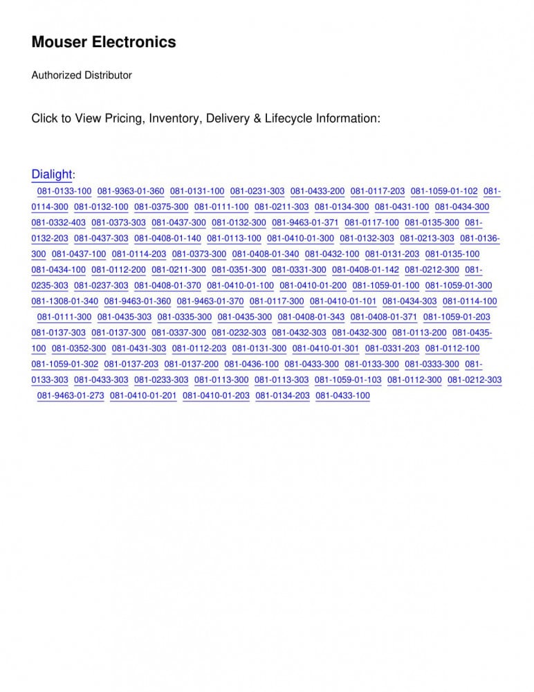 Dialight miniature incandescent indicator documentation page 2