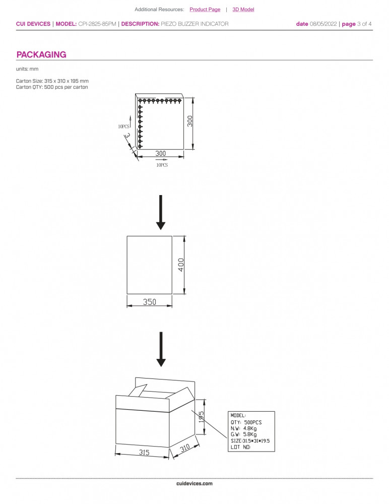 CPI-2825-85PM datasheet page 3