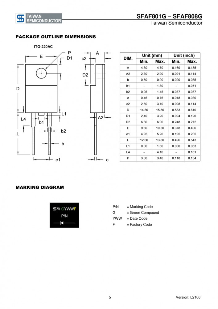 SFAF805G datasheet page 5