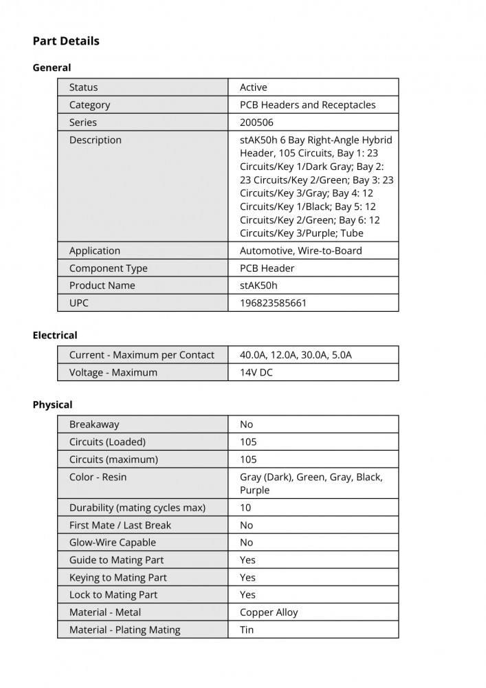 MOLEX 2005066005 technical document image, page 2