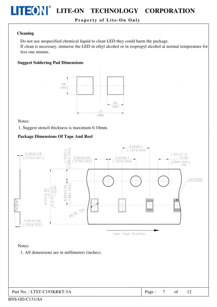 LTST-C193KRKT-5A datasheet page 8