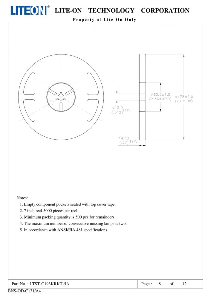 LTST-C193KRKT-5A datasheet page 9