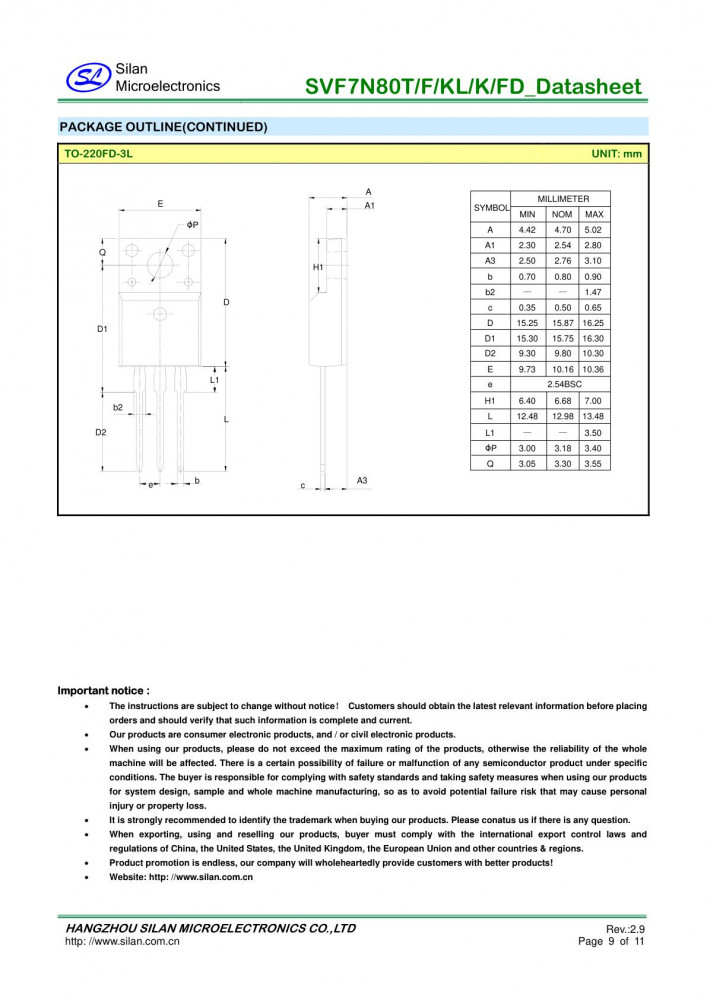 SVF7N80F datasheet page 9