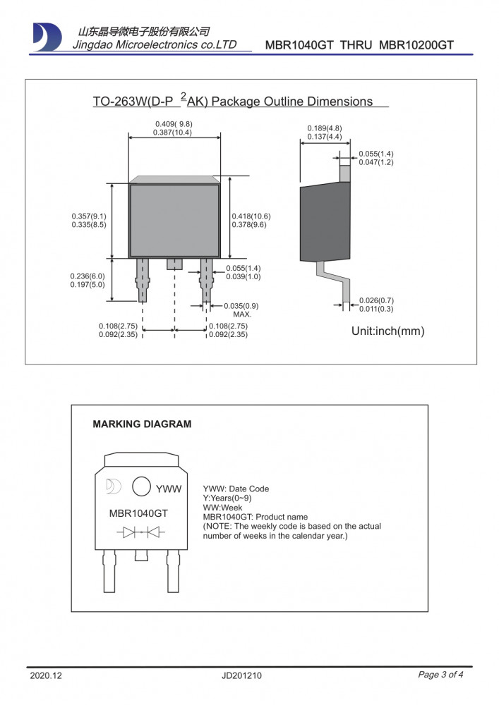 MBR10150GT datasheet page 3