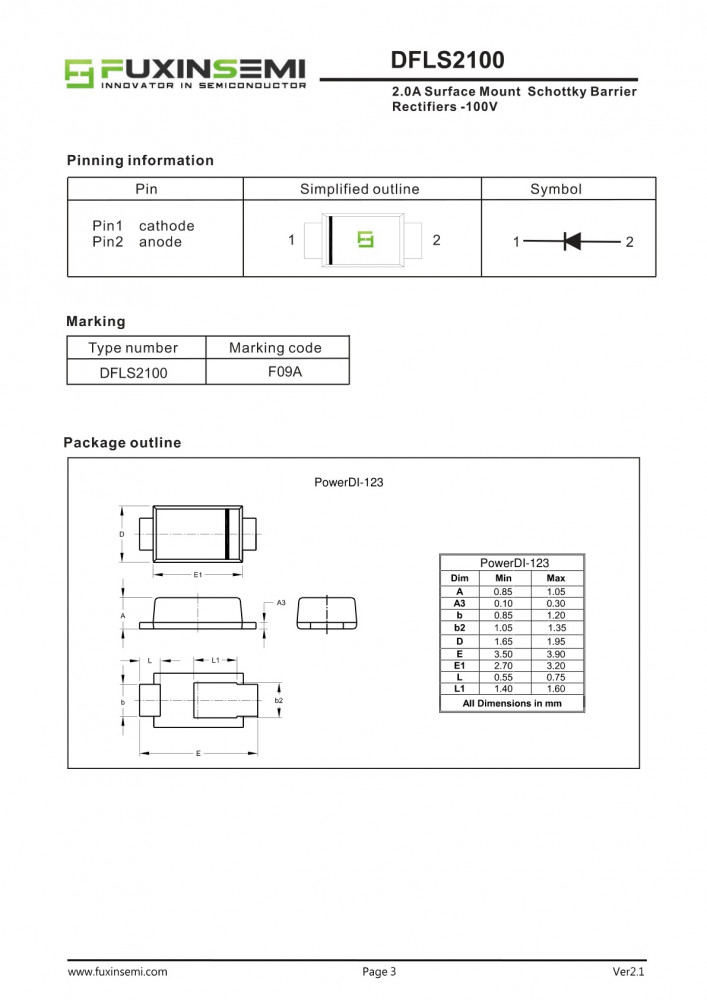 DFLS2100 datasheet page 3